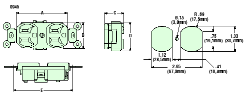 dimensions of a North American outlet face : r/electricians