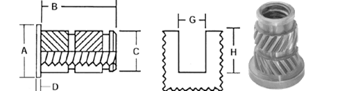 Ultra Sonic Locking Style Inserts with Head 25028 | Ultra Sonic Locking ...